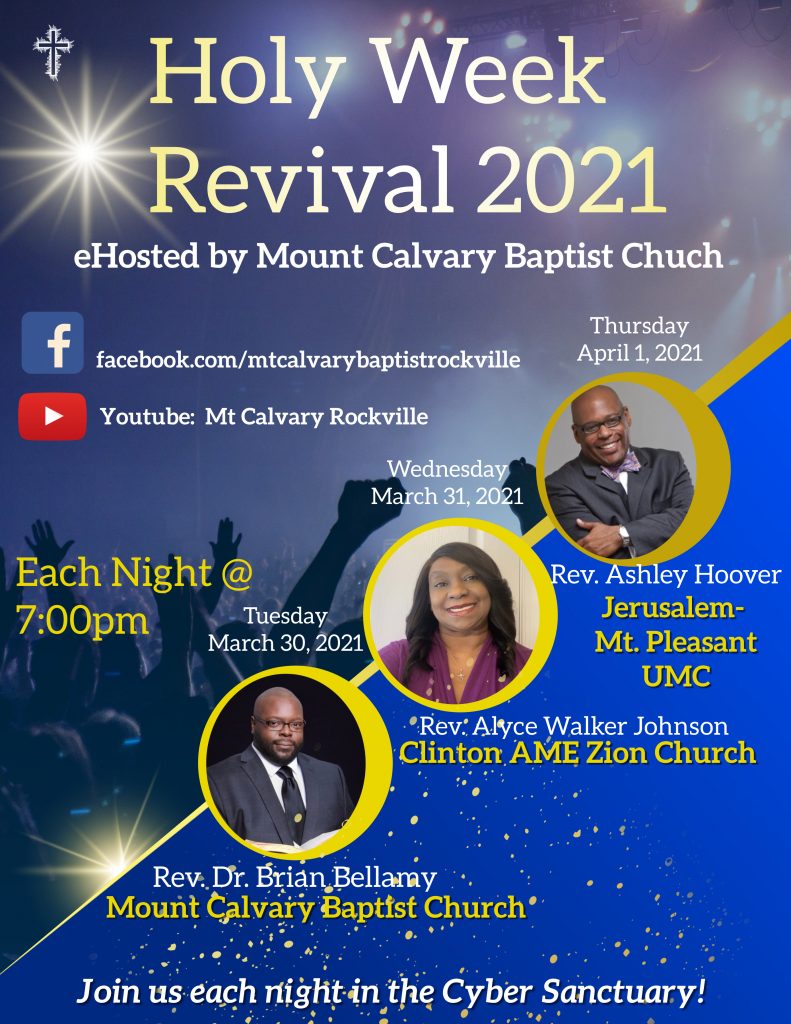 Holy Week Services – Jerusalem-Mt.Pleasant UMC